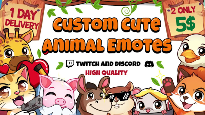 Design custom pet animal emotes for twitch and discord by Respadesign ...