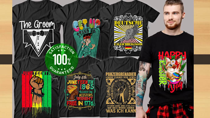 Create unique vector graphics tshirt designs by Quicktshirtdesi | Fiverr