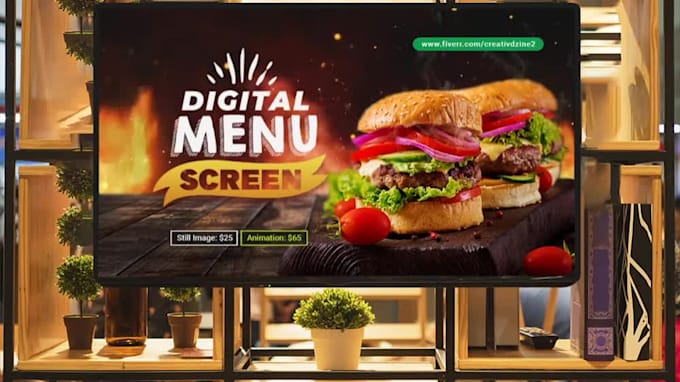 Design digital screen menu for your cafe, bar or restaurant by ...