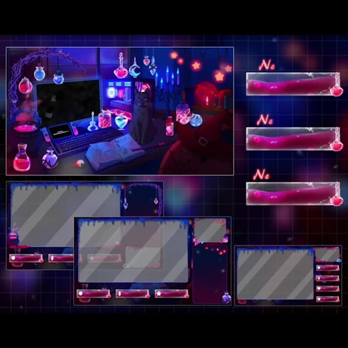 Design twitch logo, twitch overlay, kick, animated stream overlay ...