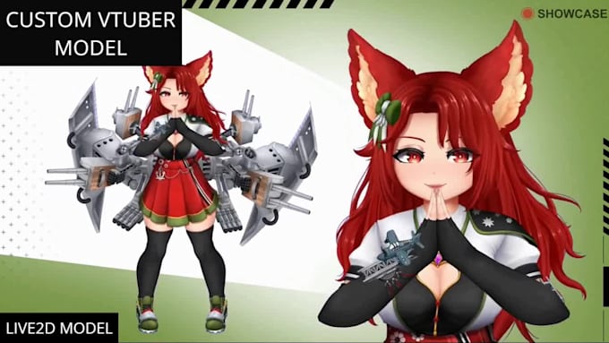 Draw rig male and female live3d vtuber model, 3d vtuber, streaming avatar by Shuukks001 | Fiverr