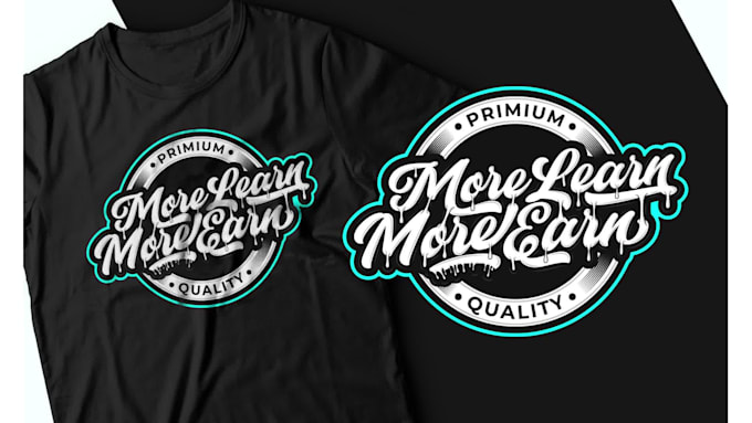 Design retro vintage lettering badge logo and typography t shirt by ...