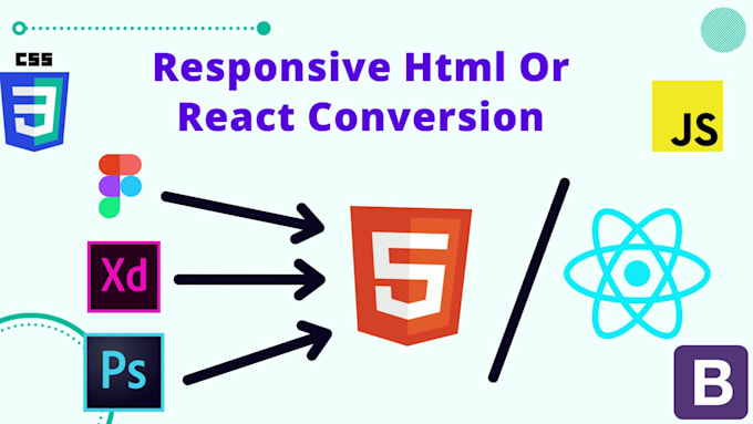 Convert psd, adobe xd, figma to html or react by Rakibulhassan23 | Fiverr