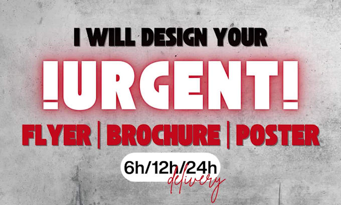 Design your urgent flyer, brochure or poster by Ioanavictoriag | Fiverr