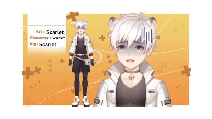 Draw and rig 2d vtuber model, vtuber rigging ,live2d vtuber model ...