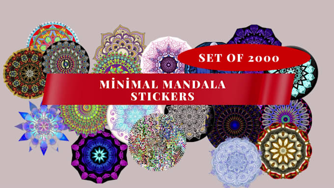 Design printable minimal mandala stickers for notebook etc by Kaldir ...