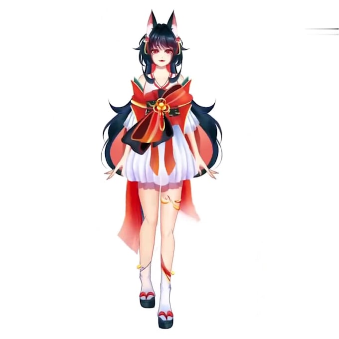 Create vtuber model vr chat avatar vrm model live2d character furry art ...