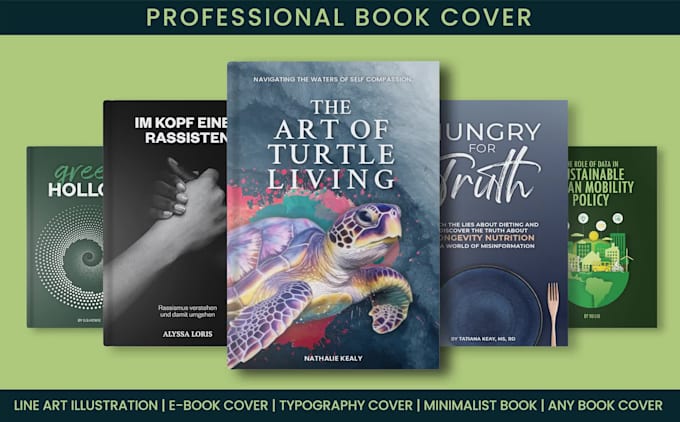 Design creative book covers, line art illustrations for any purpose by ...