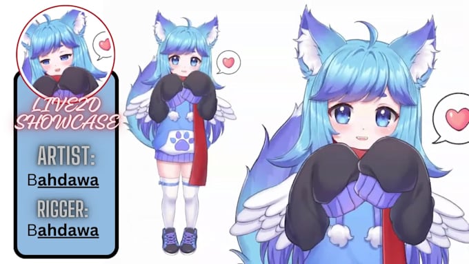 Draw and rig chibi 2d vtuber model, live2d rigging, anime forvtube ...