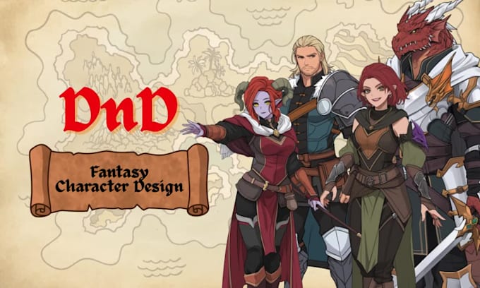 Create dnd fantasy art illustrations or dnd party for you by ...