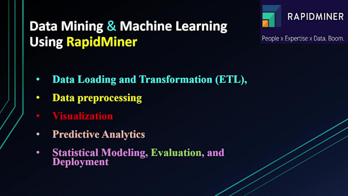 Do Data Mining Machine Learning Python Tasks And Modeling Using Rapidminer By Gdengineer