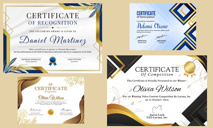 Design graduation certificate gift certificate award custom certificate ...