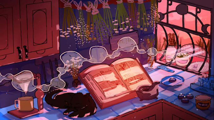 Create 2d animated gif illustrations by Itsgonz | Fiverr