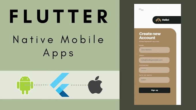 Develop android and ios mobile app with flutter by Aamirupwork | Fiverr