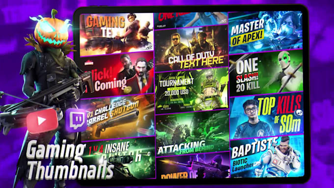 Do custom high quality youtube gaming thumbnails super fast by ...