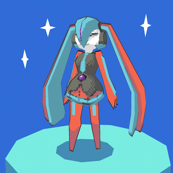 Make a low poly chibi 3d model of a character or person by Chrisquay ...