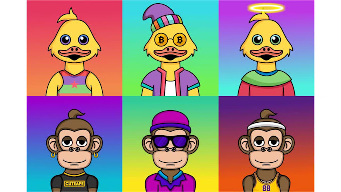 Draw cartoon nft 10k with metadata by Avivmuzi | Fiverr