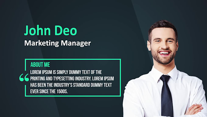 Create custom resume or cv video portfolio and presentations by ...