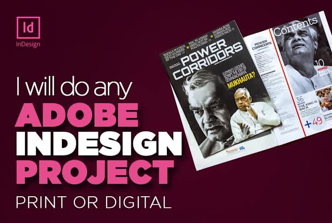 Do any adobe indesign project, print or digital by Akkigraphic | Fiverr