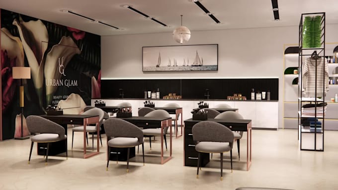 Design fast 3d modern home,salon,spa,showroom photorealistic render by ...