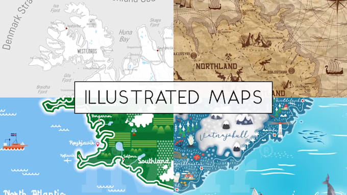Design illustrated maps in any style by Danielapelle | Fiverr