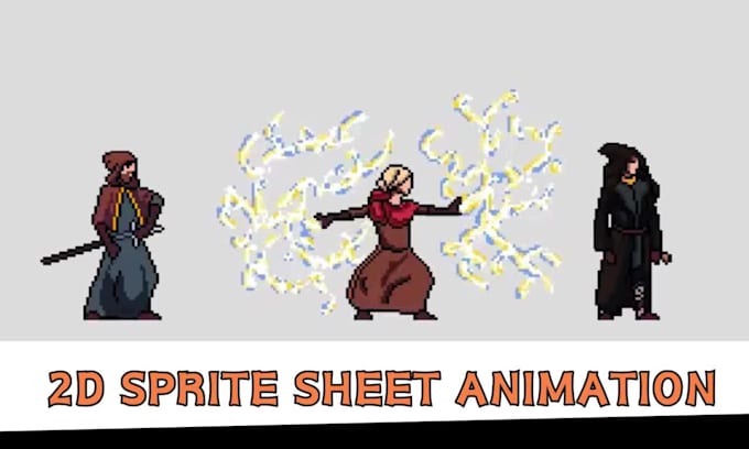 Design 2d pixel sprite sheets, 8 36 bit pixel art, sprite sheet animation pixel by Segsam05 | Fiverr