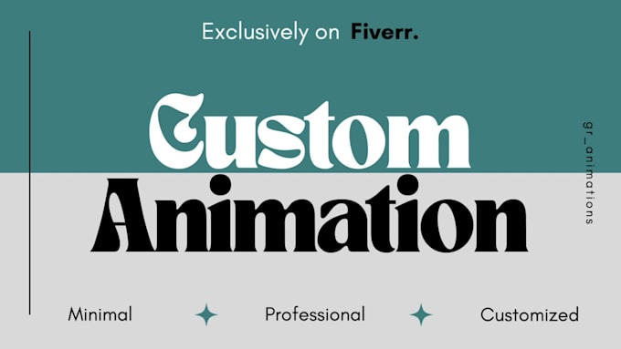 Make a unique and custom logo animation intro outro youtube twitch etc ...