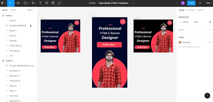 Make html5 animated display web banner google ads with dark mode by ...