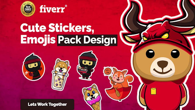 Create high quality, custom sticker, emoji pack for you by ...