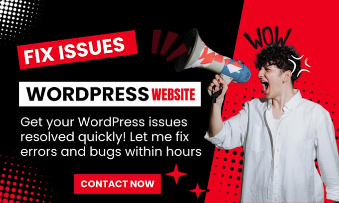 Fix wordpress issues, wordpress errors and bugs within hours by Webdnix | Fiverr