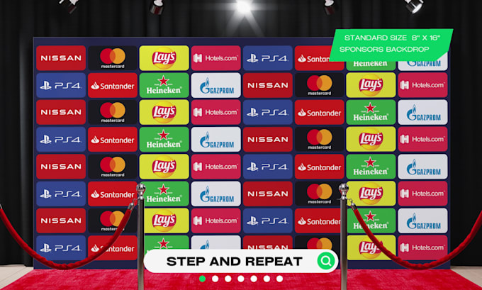 Design backdrop, step and repeat, red carpet, trade show, event or expo ...