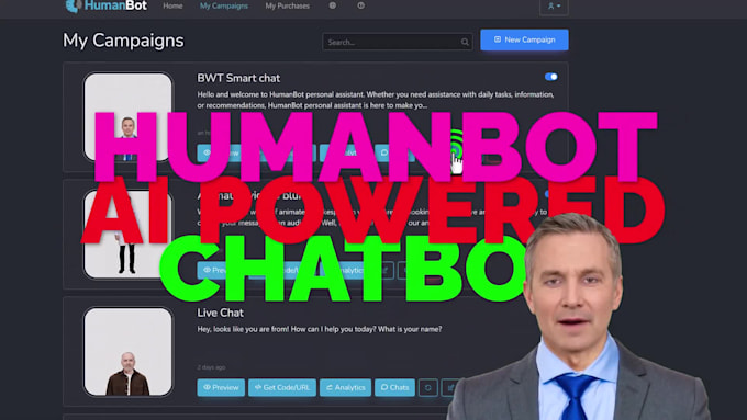 Create ai powered spokesperson chatbot with api integration by Timothykoen | Fiverr