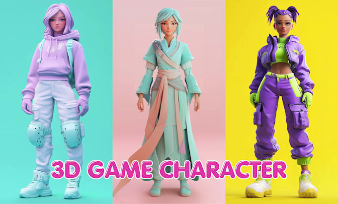 Create 3d character modeling for game, animation, mascot, toy, and rendering by Celestia_nova ...