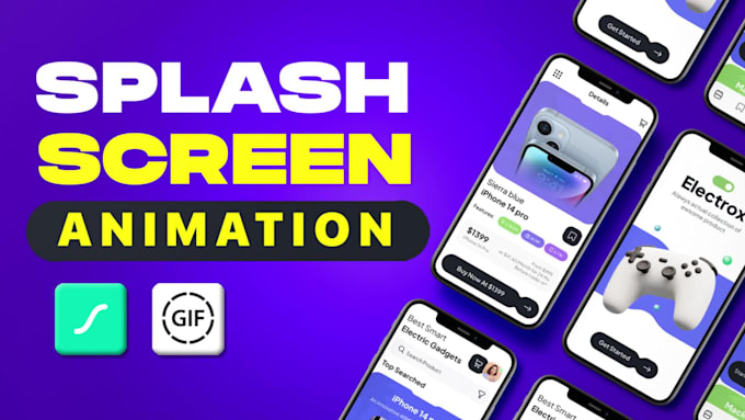 Do lottie splash screen logo animation for ios and android by Aartidesign | Fiverr