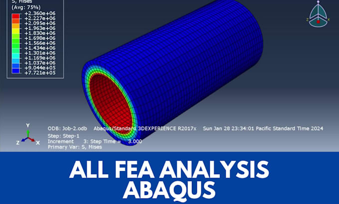 Do all fea finite elements analysis on abaqus perfectly by Engg_ishti ...
