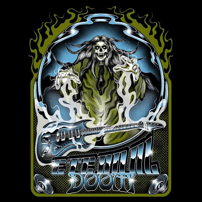 Design doom stoner rock illustration by Fslysf | Fiverr