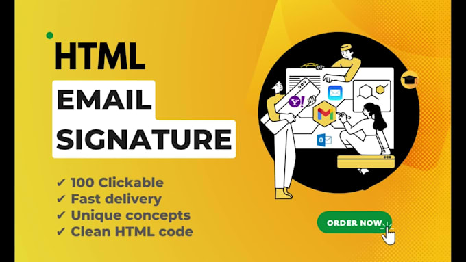 Create A Clickable Html Email Signature And Gmail Outlook Or Apple Signature By Chalithaviraj