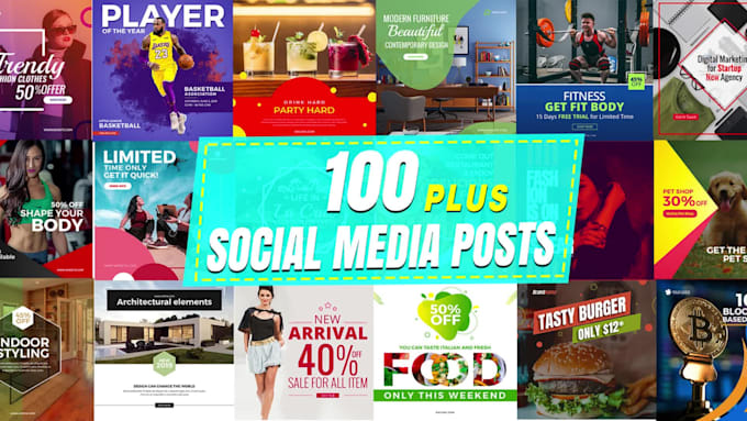 Do 30 plus attractive social media posts for your social media by ...