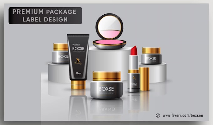 Design modern makeup skincare cosmetic product packaging label box by ...
