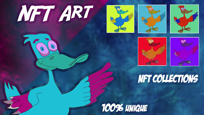 Draw and generate 10,000 nft art collections with any style by Soufianeessatti | Fiverr