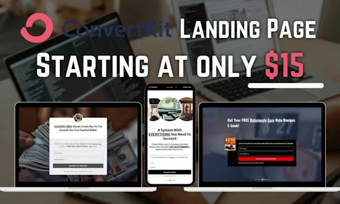 Create extraordinary convertkit landing page design by Landingpage_co ...