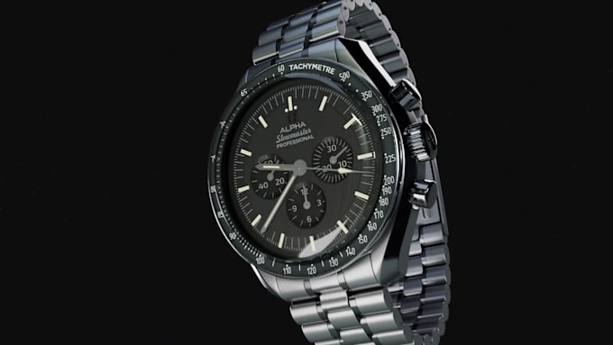 Create 3d watch model, watch animation, realistic 3d watch rendering ...