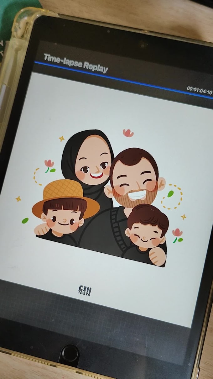 Draw cute and bright potrait illustration by Cintasyart | Fiverr