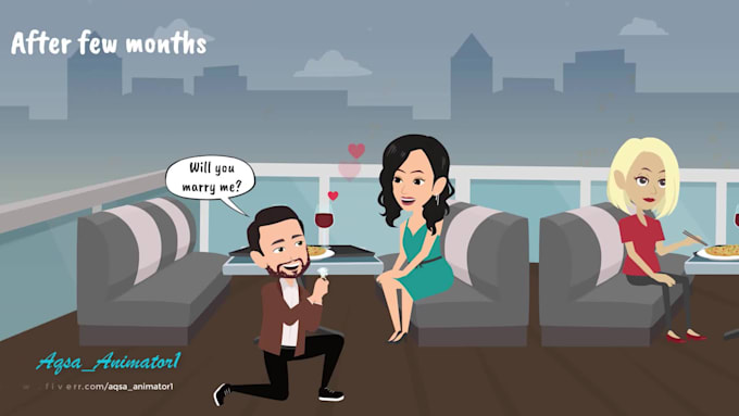 Create amazing animated love story, proposal video, and wedding ...