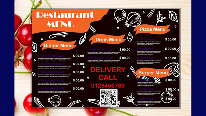 Design unique restaurant menu, food menu flyer or price list by ...