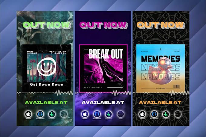 Create 3 new music promo videos for instagram facebook youtube by ...