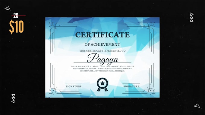 Design professional and modern certificate in 12hr by Designboylk | Fiverr