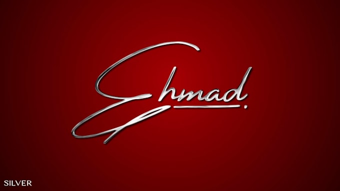 Do handwritten signature logo animation in gold or silver by Muhmmd ...