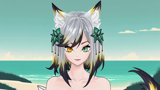 Vtuber commission live2d 3d vtuber character face rig furry vrchat ...