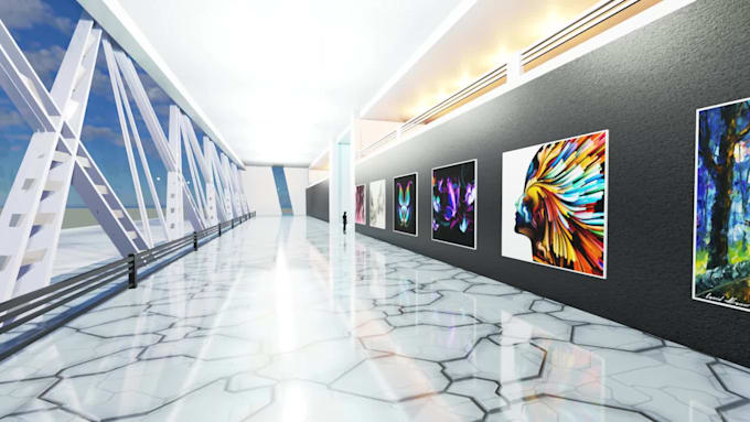 Create a custom realistic 3d art gallery by Farukjoy | Fiverr